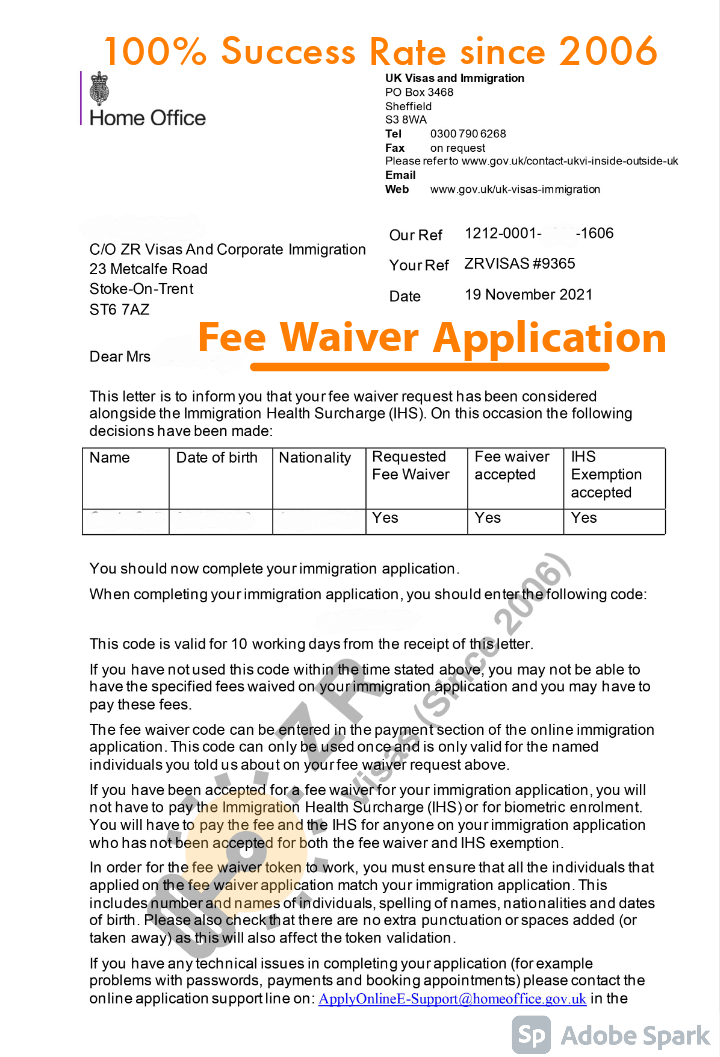 Apply for Fee Waiver Application for Partner Visa, Parent Route Visa ...